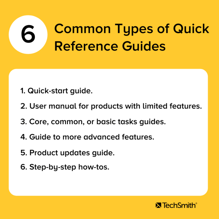 How to Make a Quick-Reference Guide | The TechSmith Blog