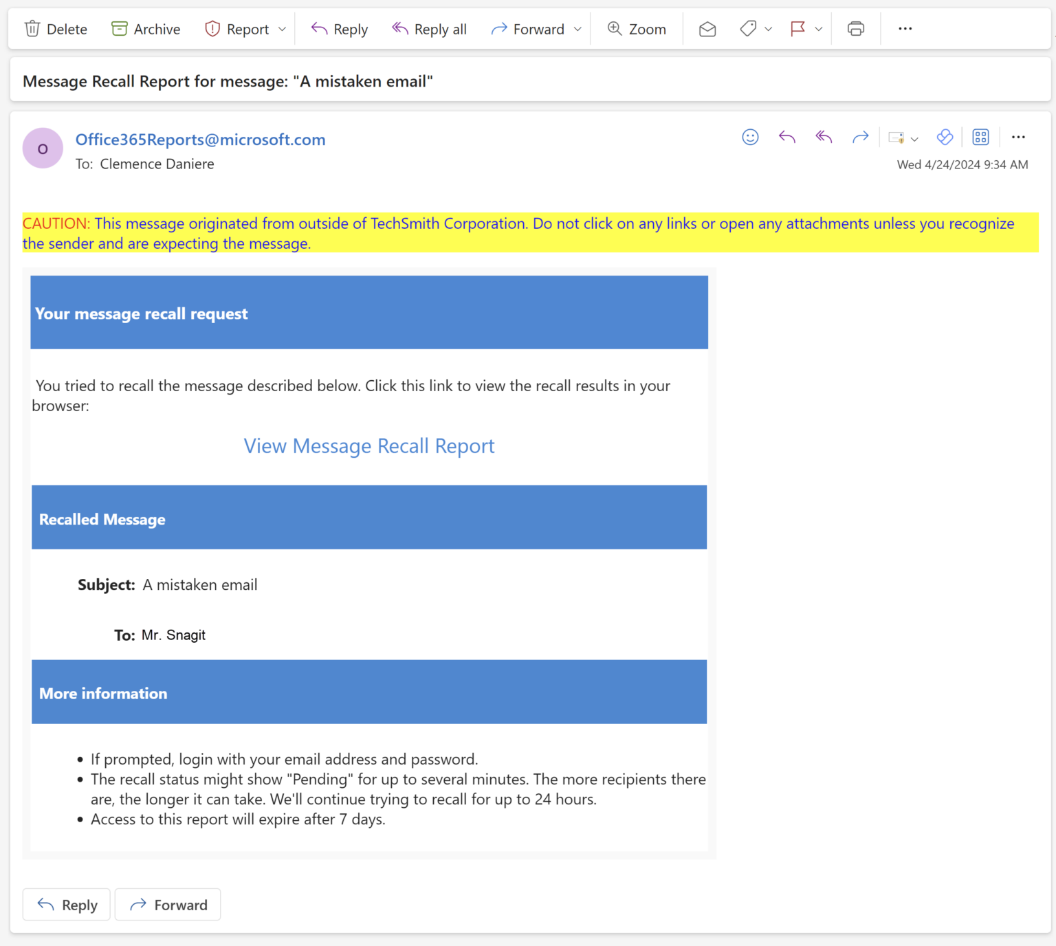 How to Recall an Email in Outlook | TechSmith