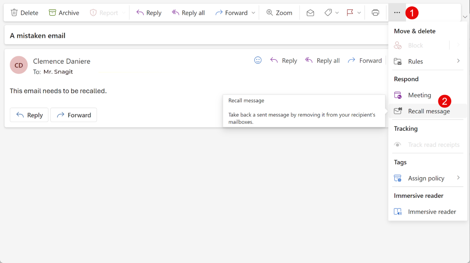 How to Recall an Email in Outlook | TechSmith